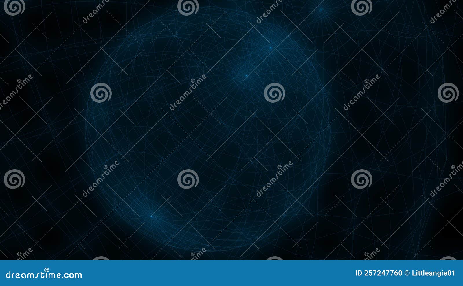 Futuristic Blue Globe Matrix Floating in Space Abstract Stock ...