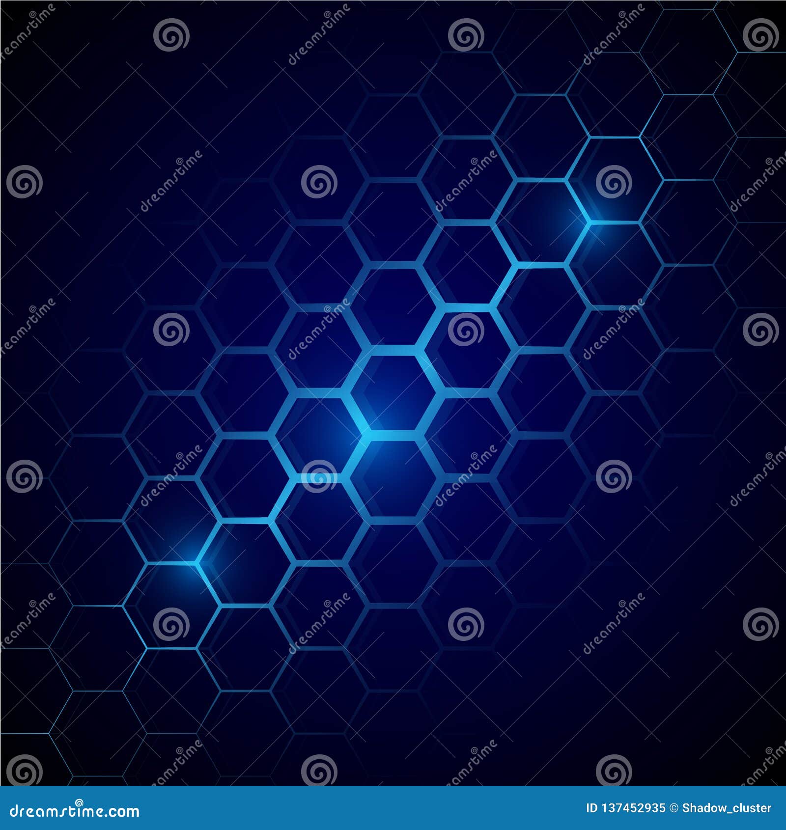 Blue Honeycomb Pattern