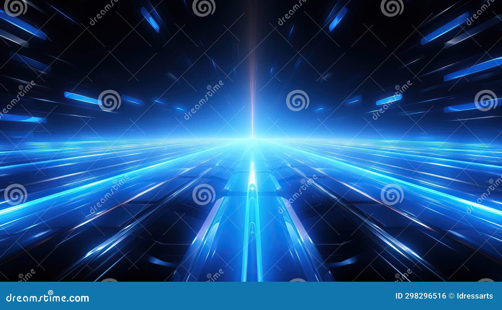 Futuristic Blue Neon Background Stock Illustration - Illustration of ...