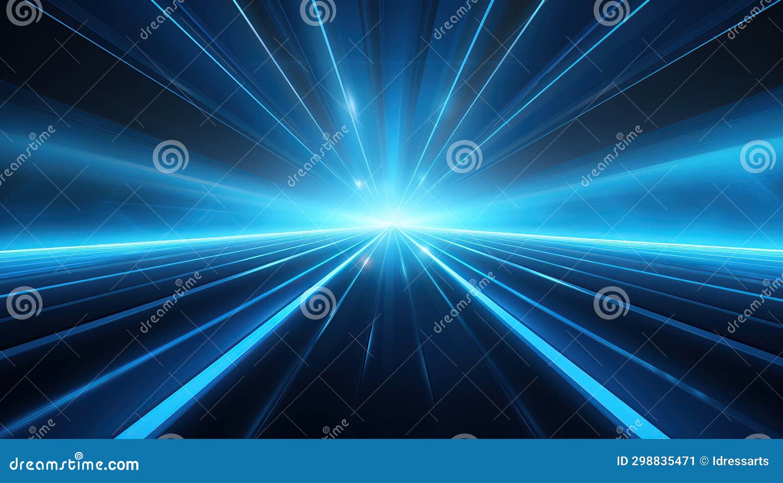 Futuristic Blue Neon Background Stock Image - Image of perspective ...