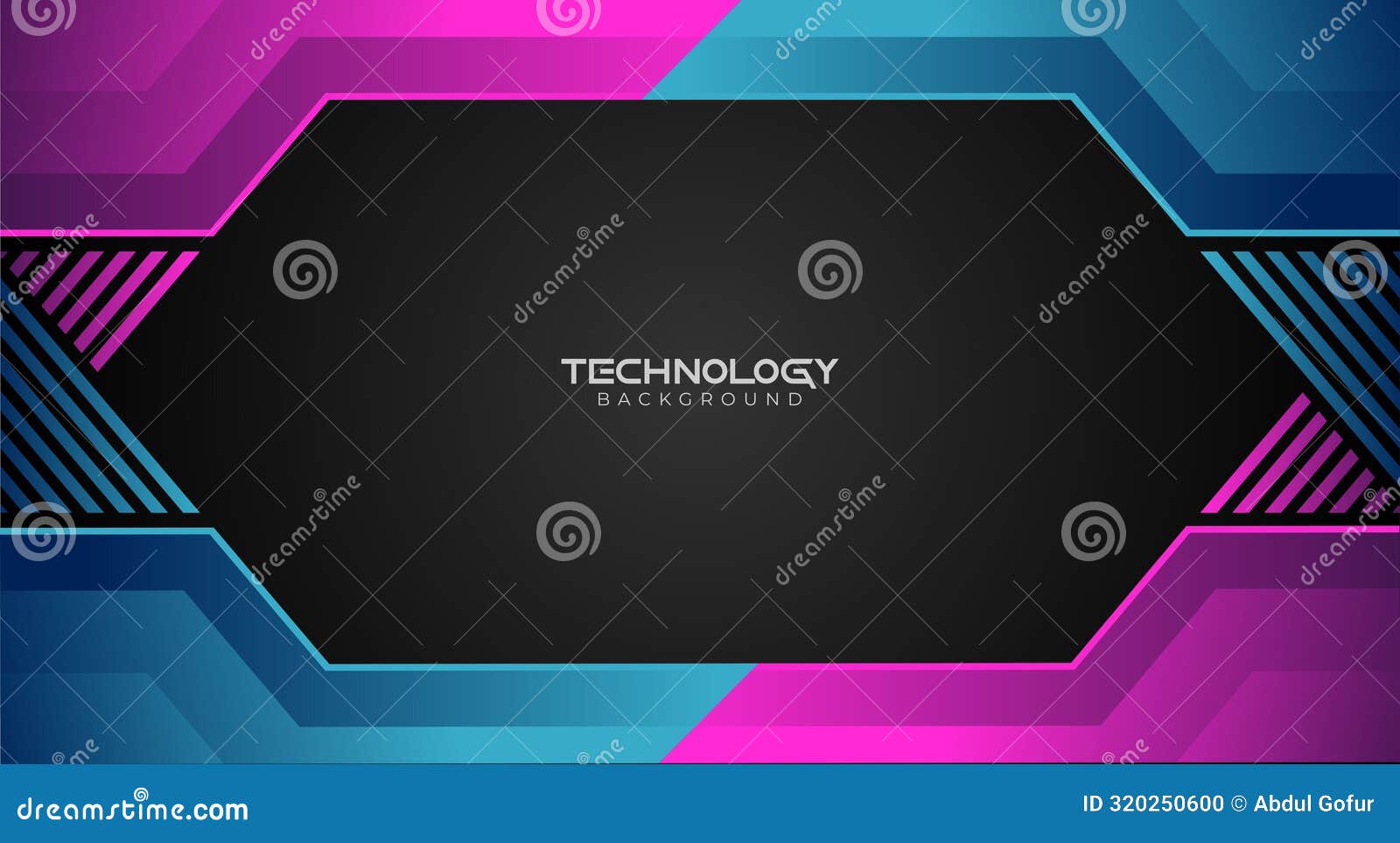 Futuristic Blue and Purple Tech Background Stock Vector - Illustration ...
