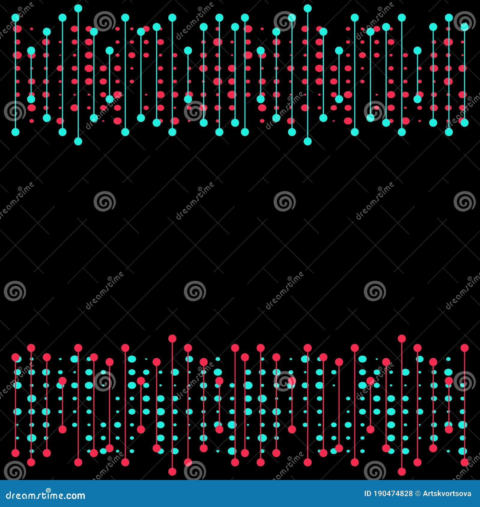 Futuristic Blue Red Gradient Vector Black Background Contrast Color ...