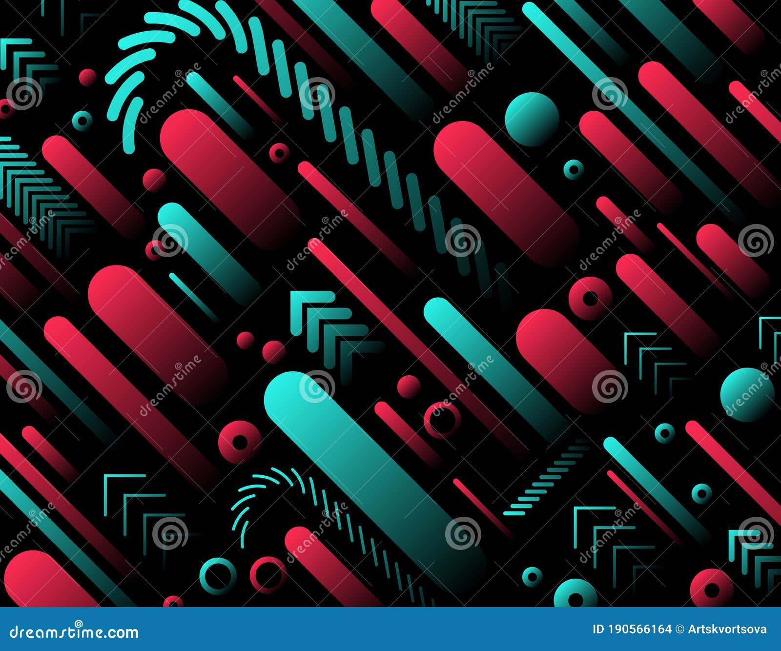 Futuristic Blue Red Gradient Vector Black Background Contrast Color ...