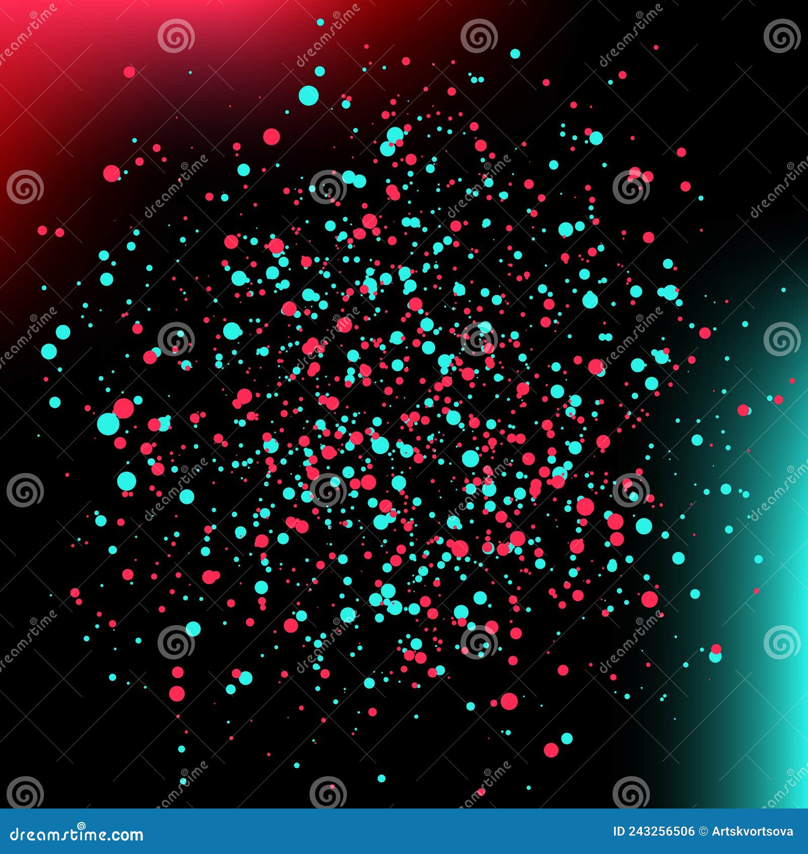 Futuristic Blue Red Gradient Vector Black Background Contrast Color ...