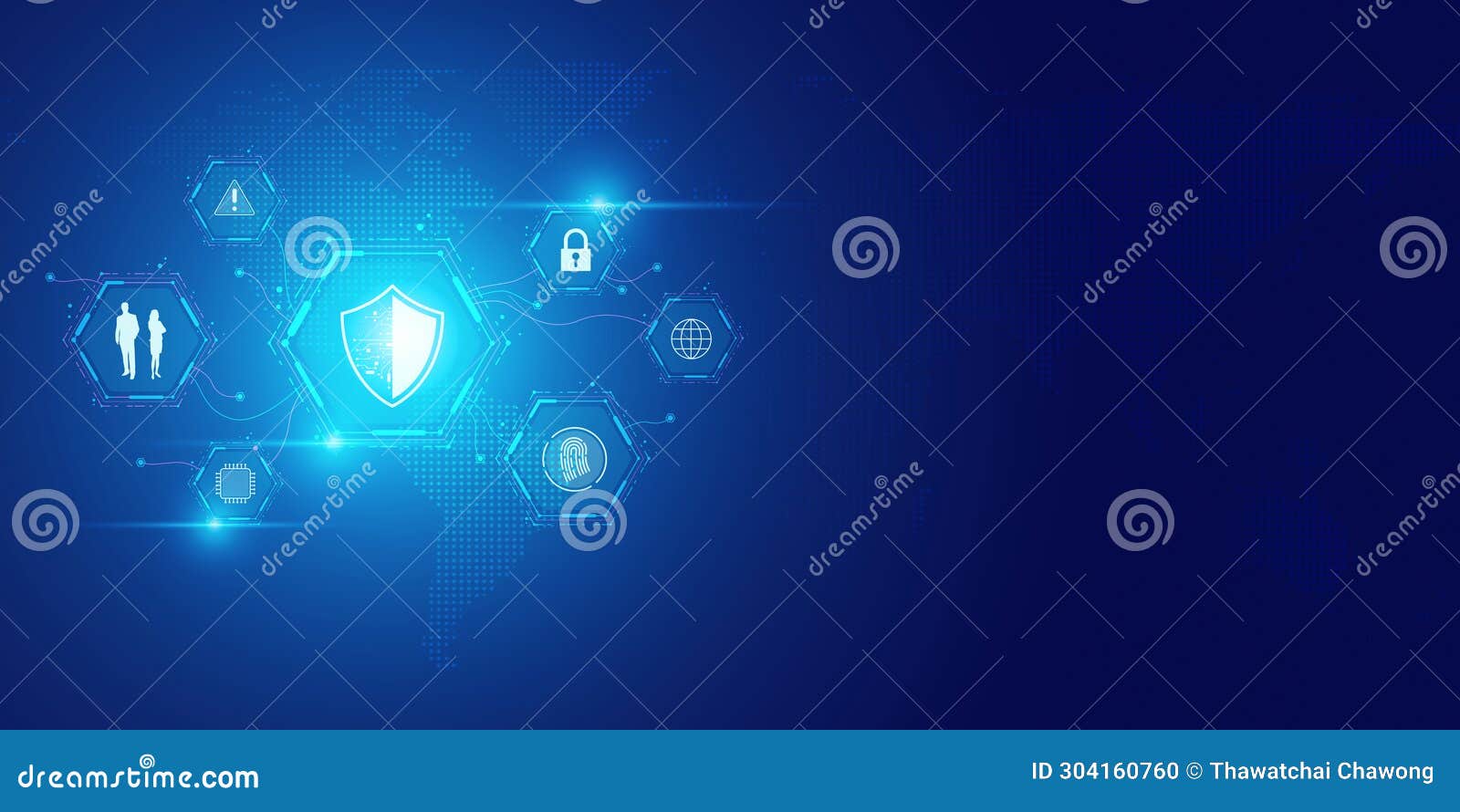 Futuristic Blue Shield Ethics and Security Abstract Technology ...