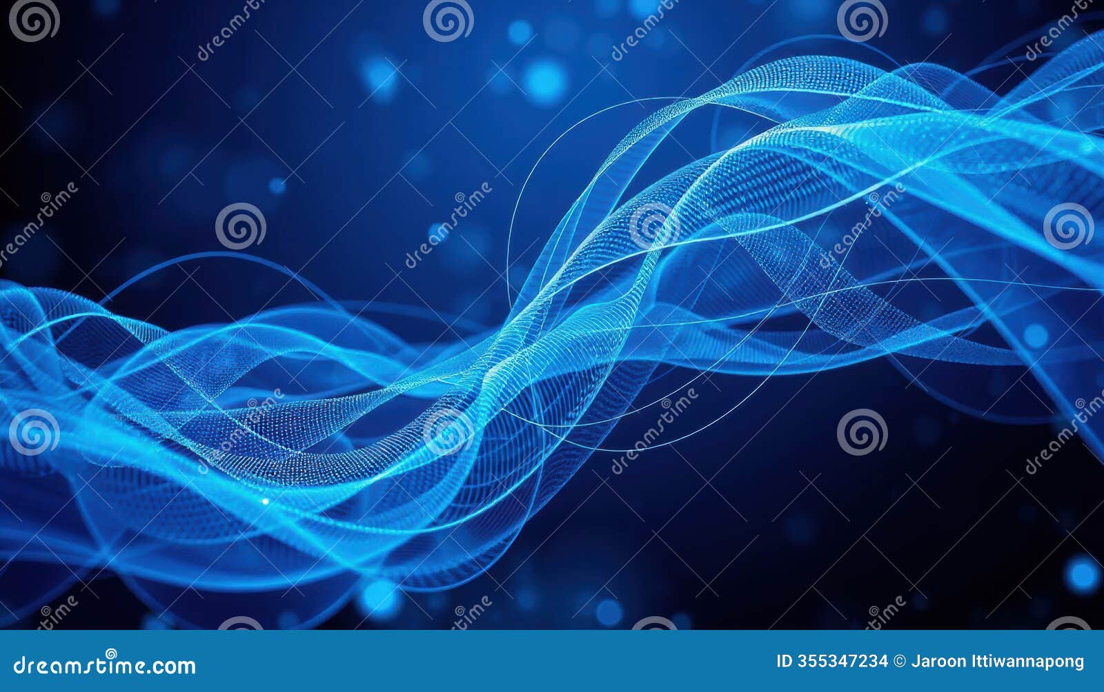 Futuristic Blue Wave Patterns Create Mesmerizing Visual Effect Stock ...