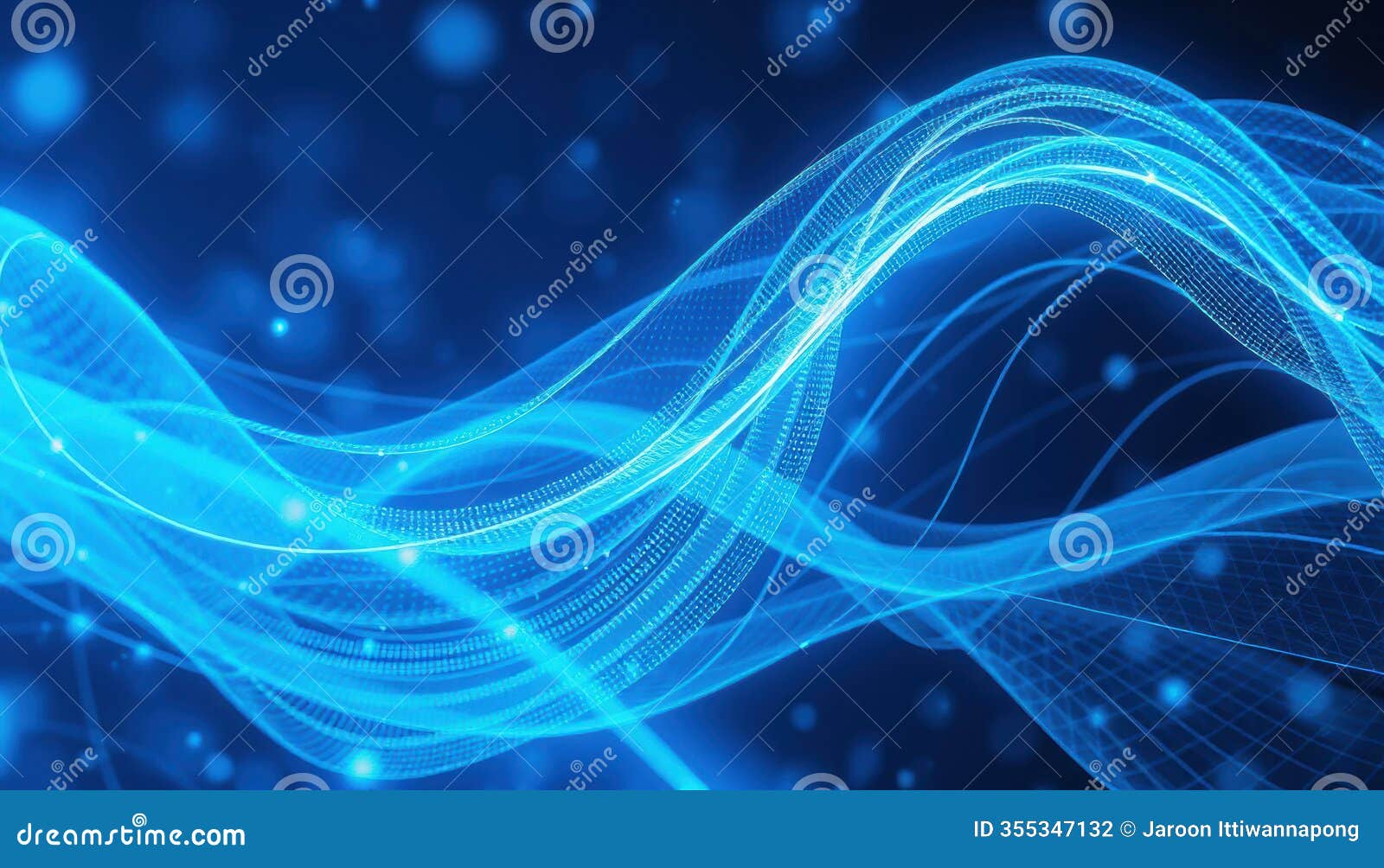Futuristic Blue Wave Patterns Create Mesmerizing Visual Effect ...