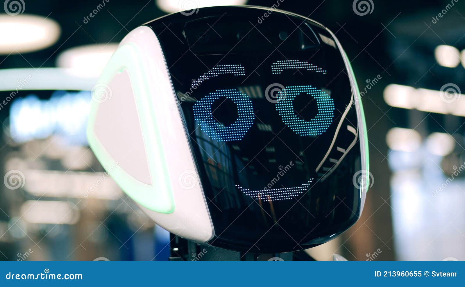 Futuristic Bot Expressing Emotions on Its Face. Robotic Science ...