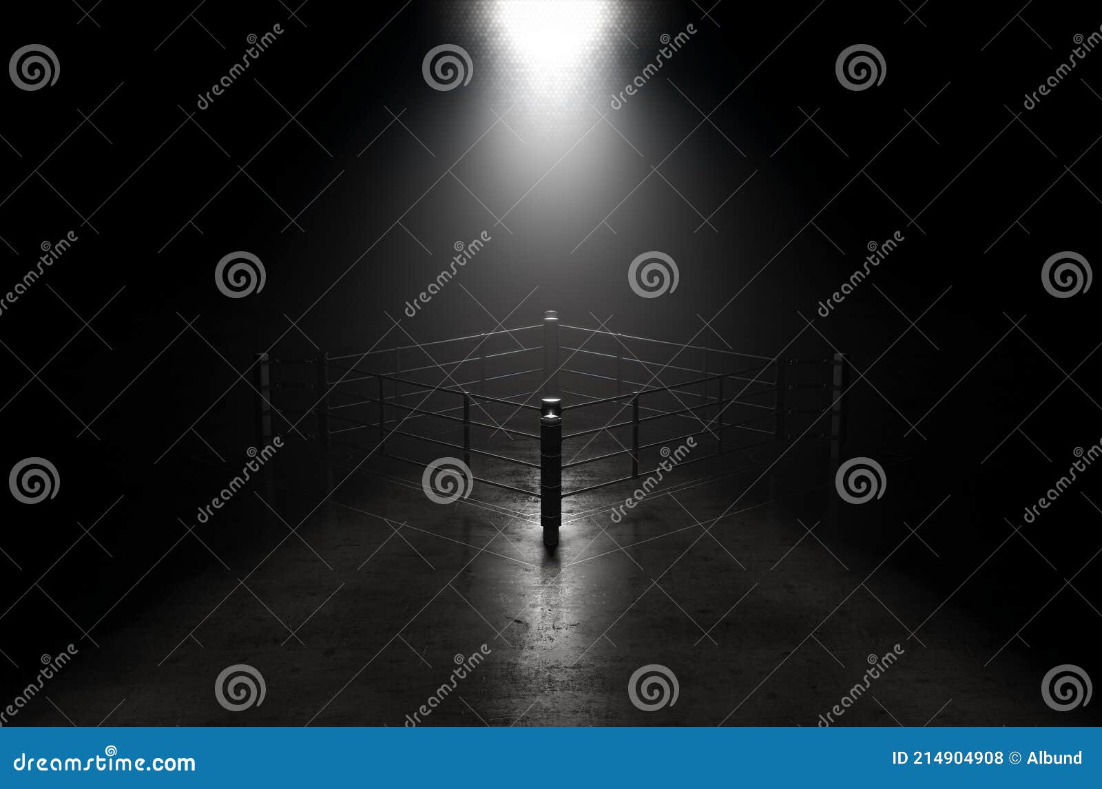 Futuristic Boxing Ring stock illustration. Illustration of neon - 214904908