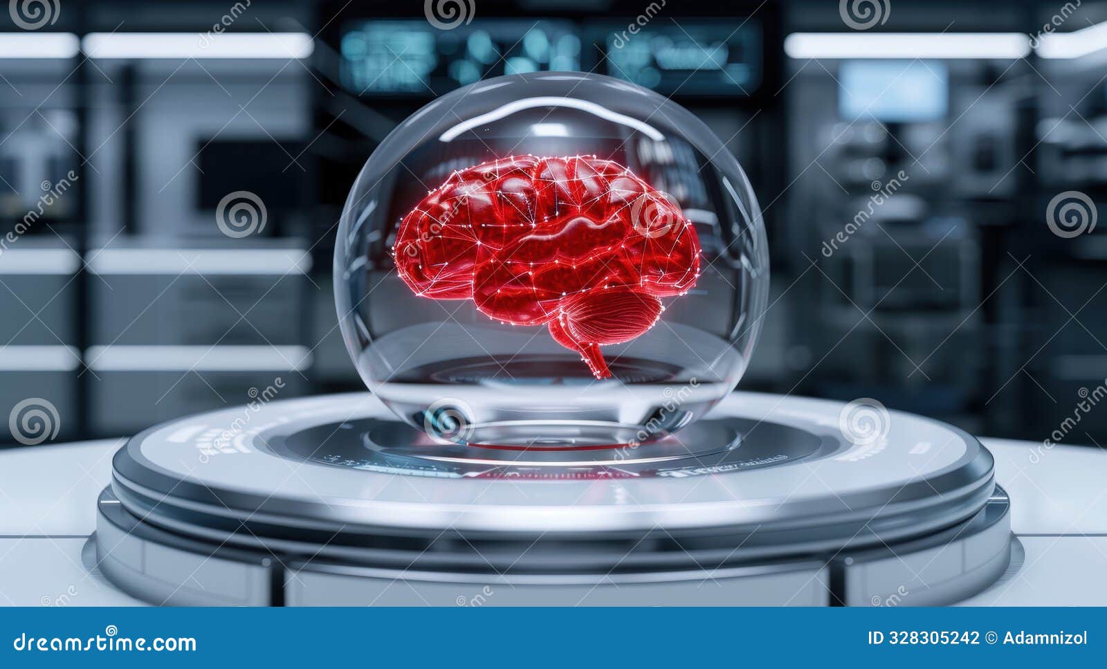 Futuristic Brain-computer Interface Headset On A Table Royalty-Free ...