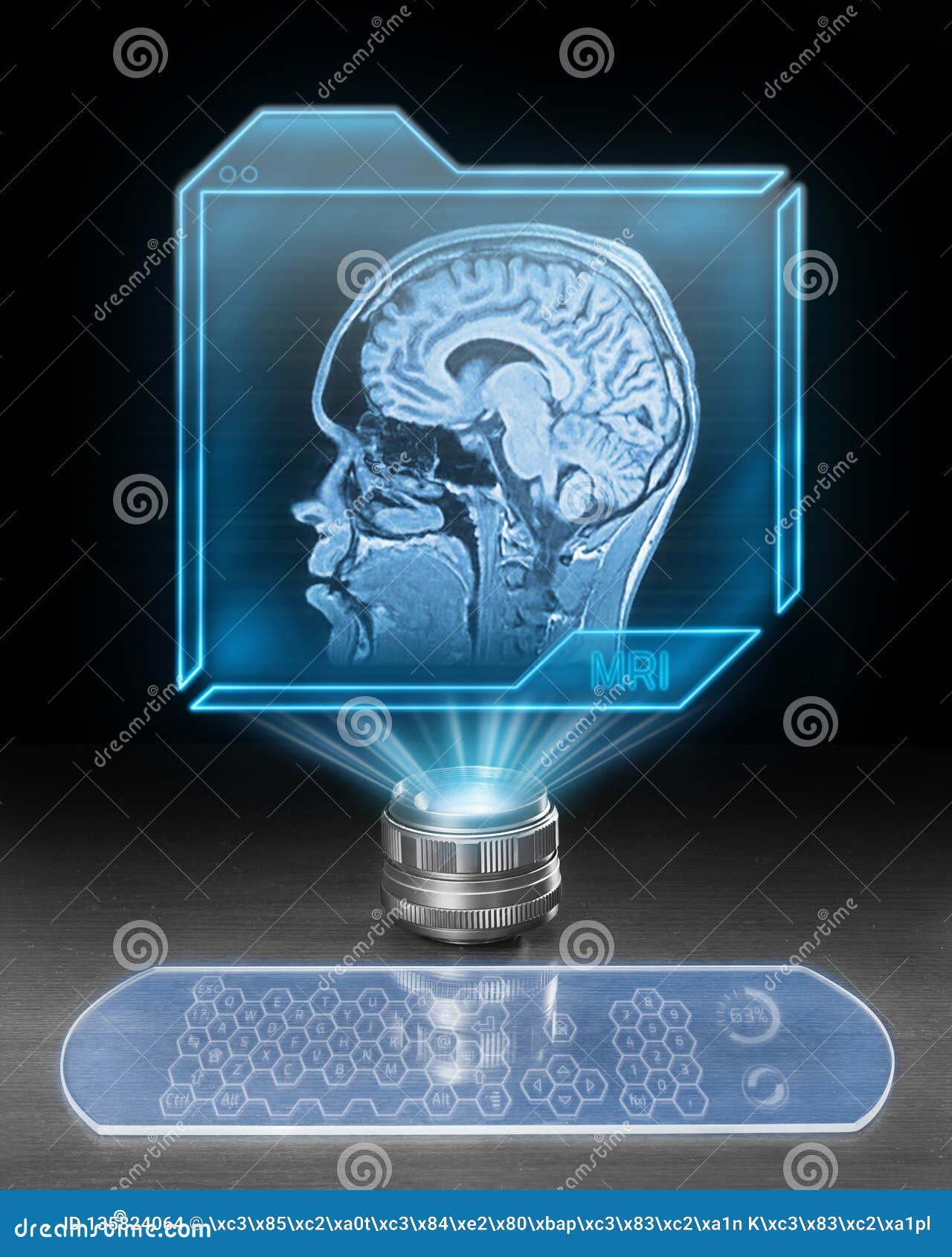A Brain Scan Showing Different Areas Lighting Up As Memories Are ...