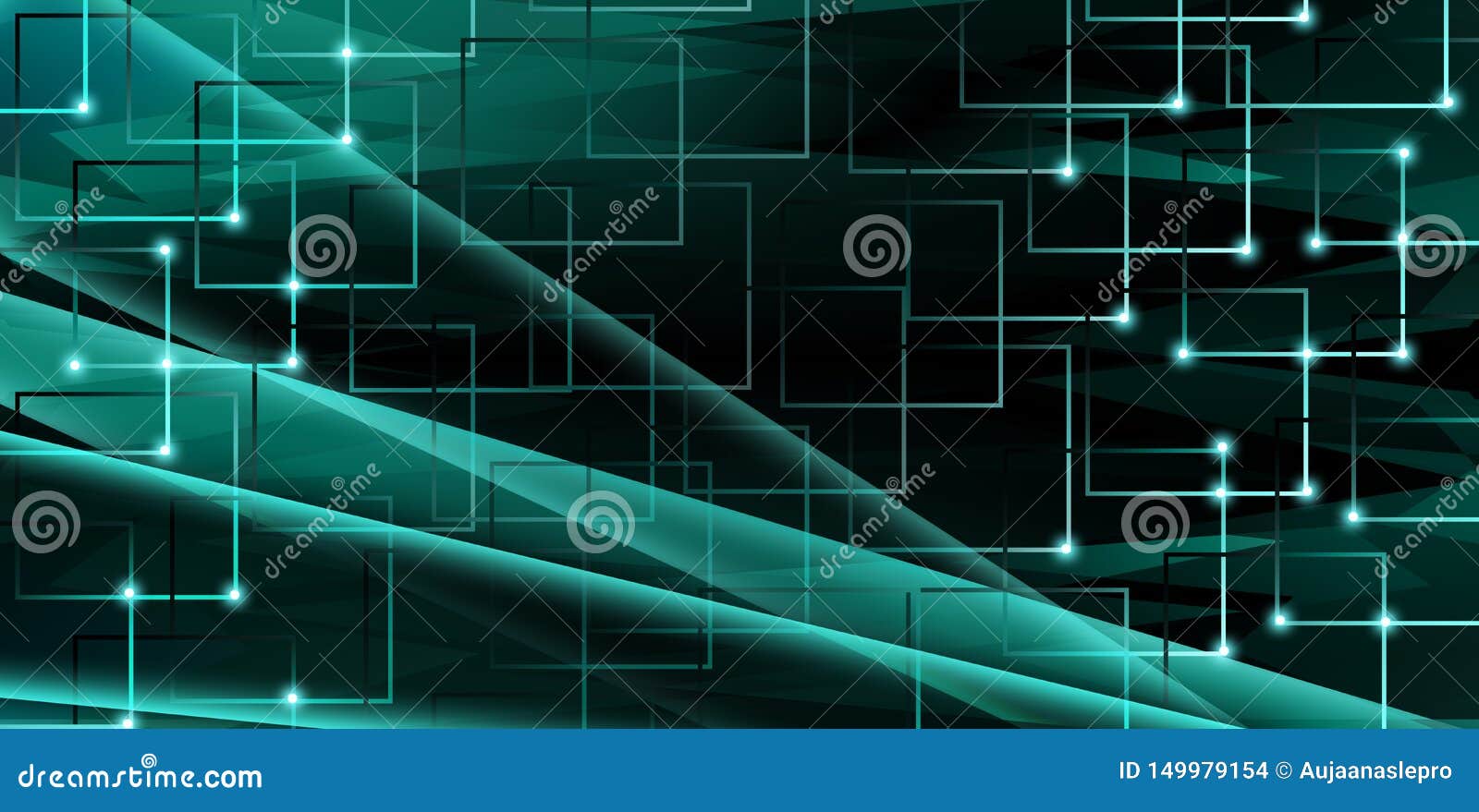 Futuristic Bright Green Technology Background Stock Illustration ...