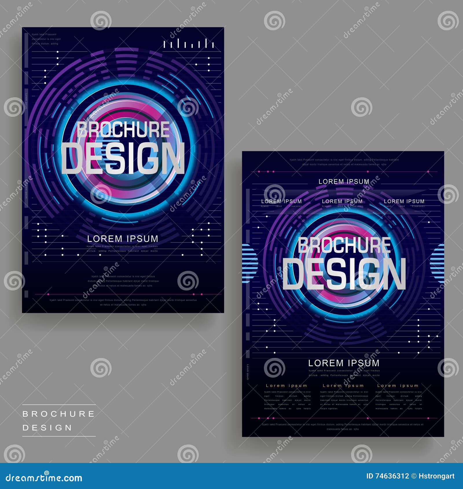 Futuristic Brochure Template Stock Vector - Illustration of design ...