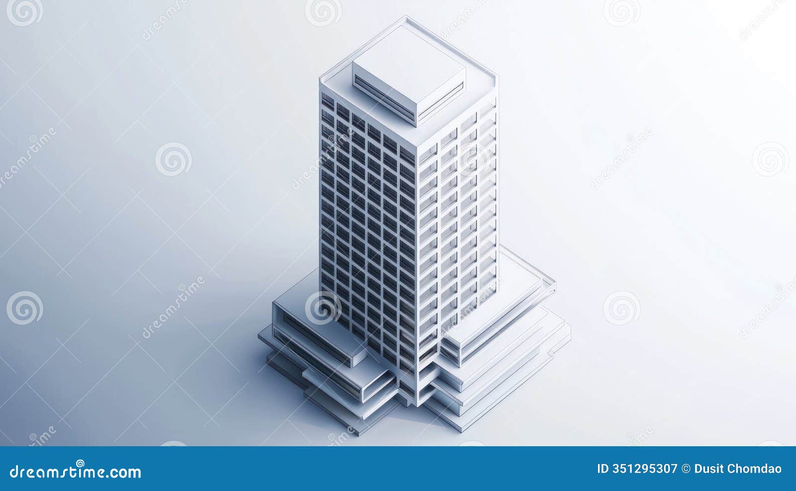 Futuristic Building Design Showcasing Layered Architecture and ...