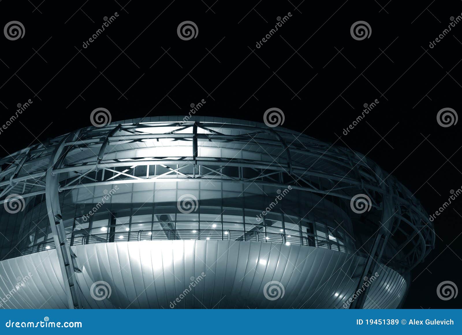 Futuristic Building in the Form of an UFO Stock Image - Image of ...