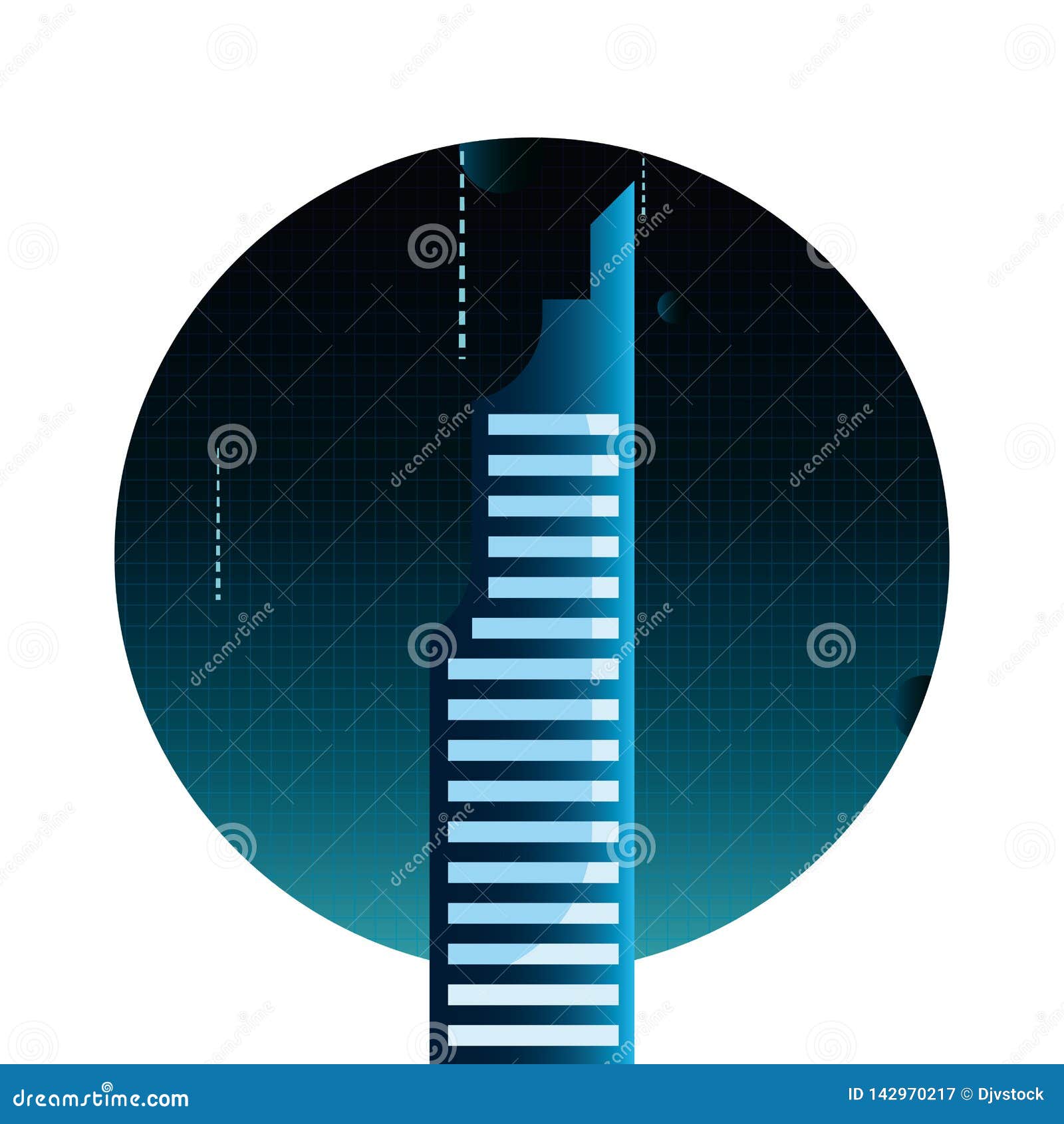 Futuristic Building Innovation Stock Illustration - Illustration of ...