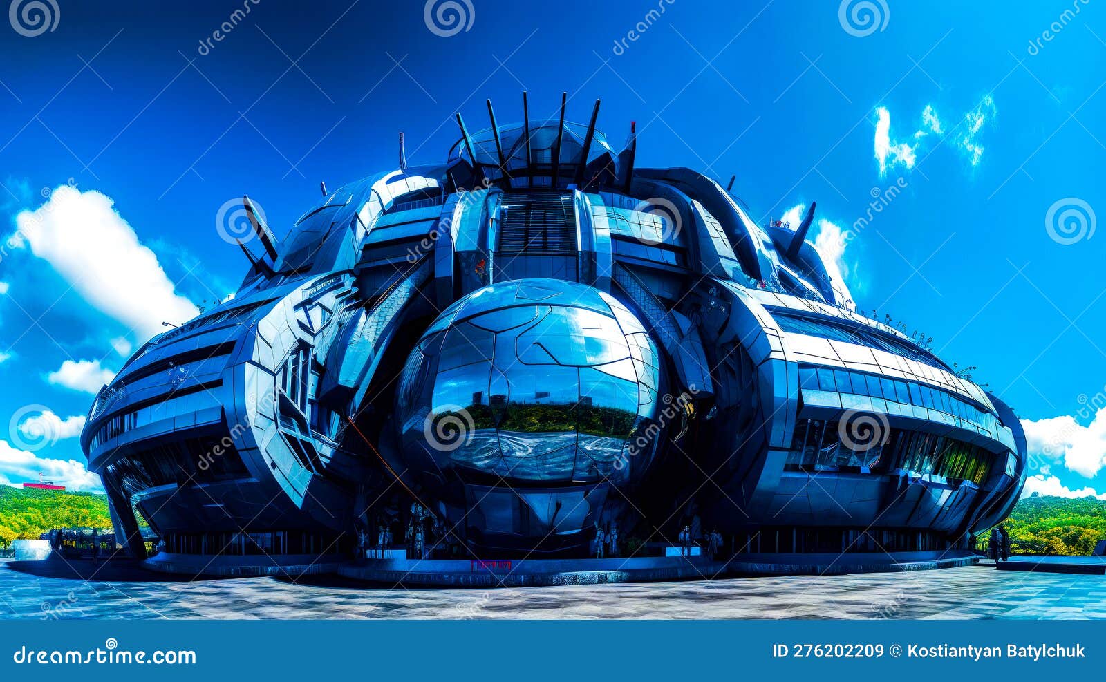 Futuristic Building that Looks Like it Has Giant Mirror on the Side of ...