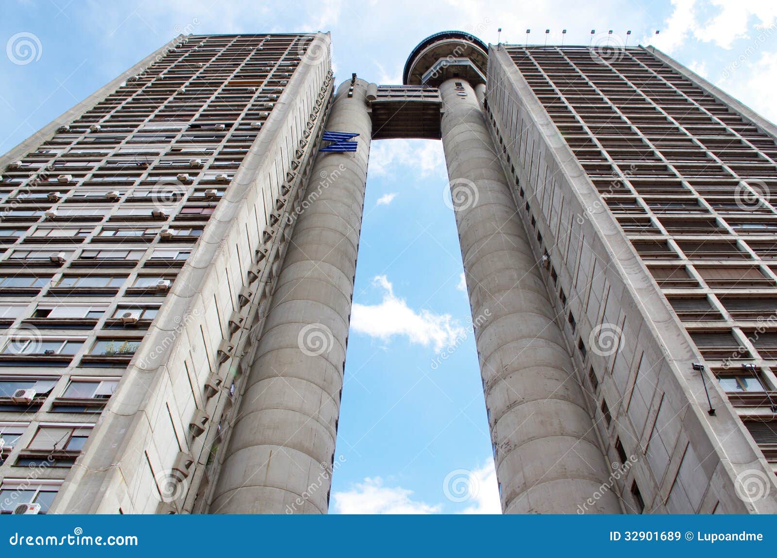 Futuristic Building in New Belgrade Stock Image - Image of serbia ...