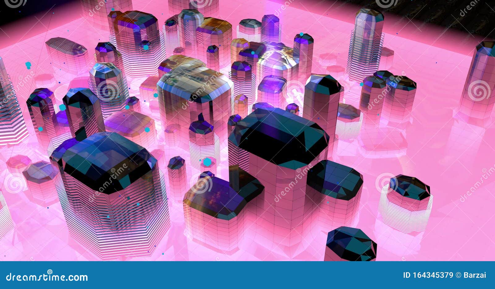 Futuristic Buildings Made by Crystal. Stock Video - Video of shape ...