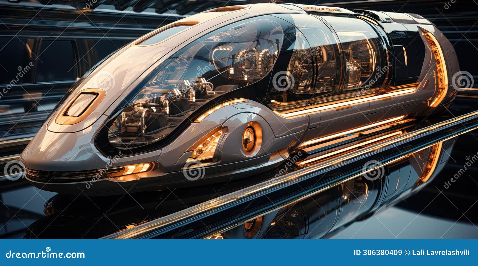 Futuristic Bullet Train, Fast Transportation Concept. Generative AI ...