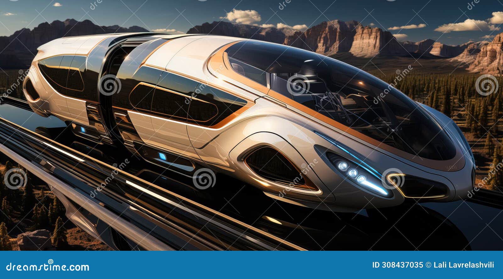 Futuristic Bullet Train, Fast Transportation Concept. Generative AI ...