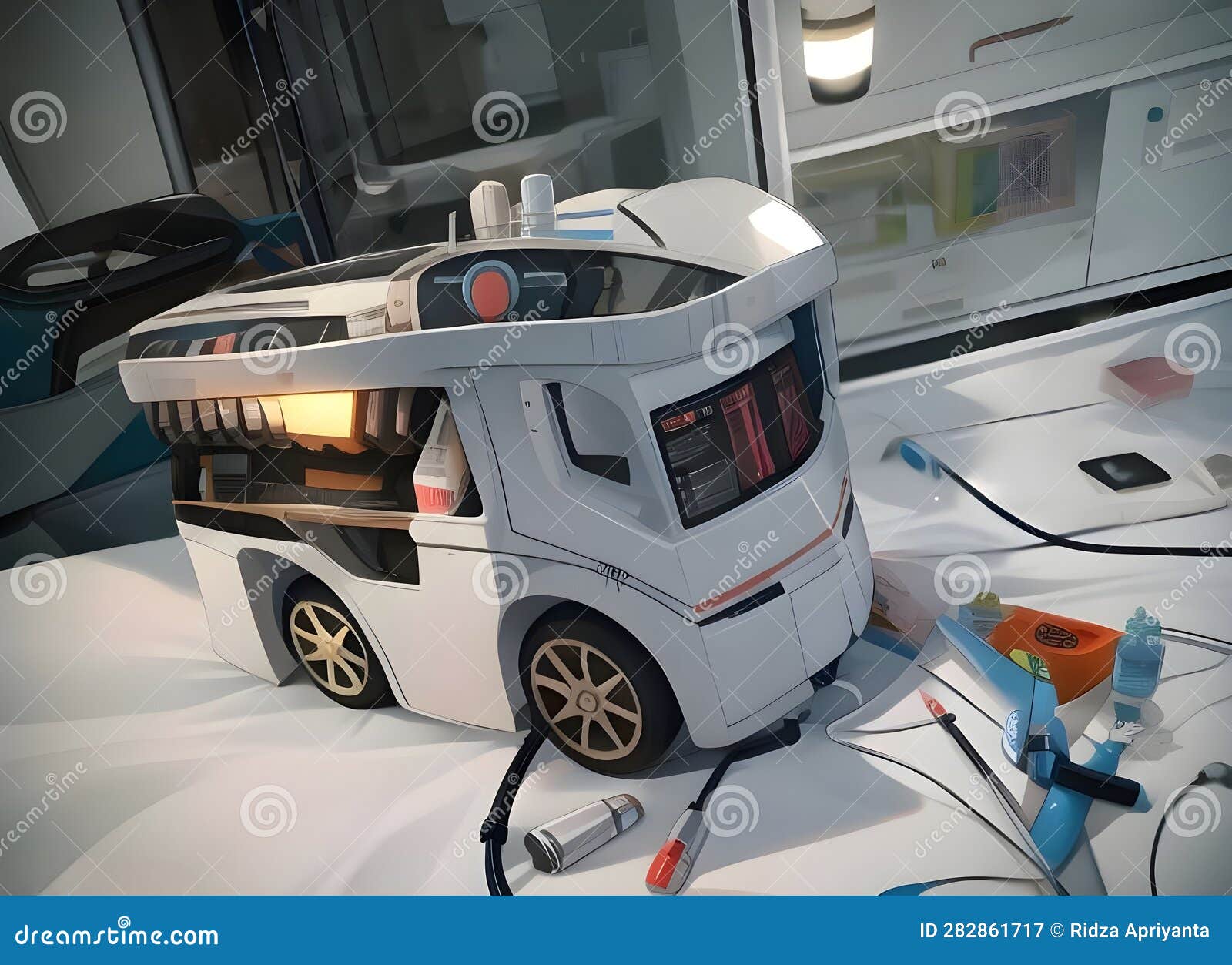 The Futuristic Bus 3D Design AI Model is a Cutting-edge Artificial ...