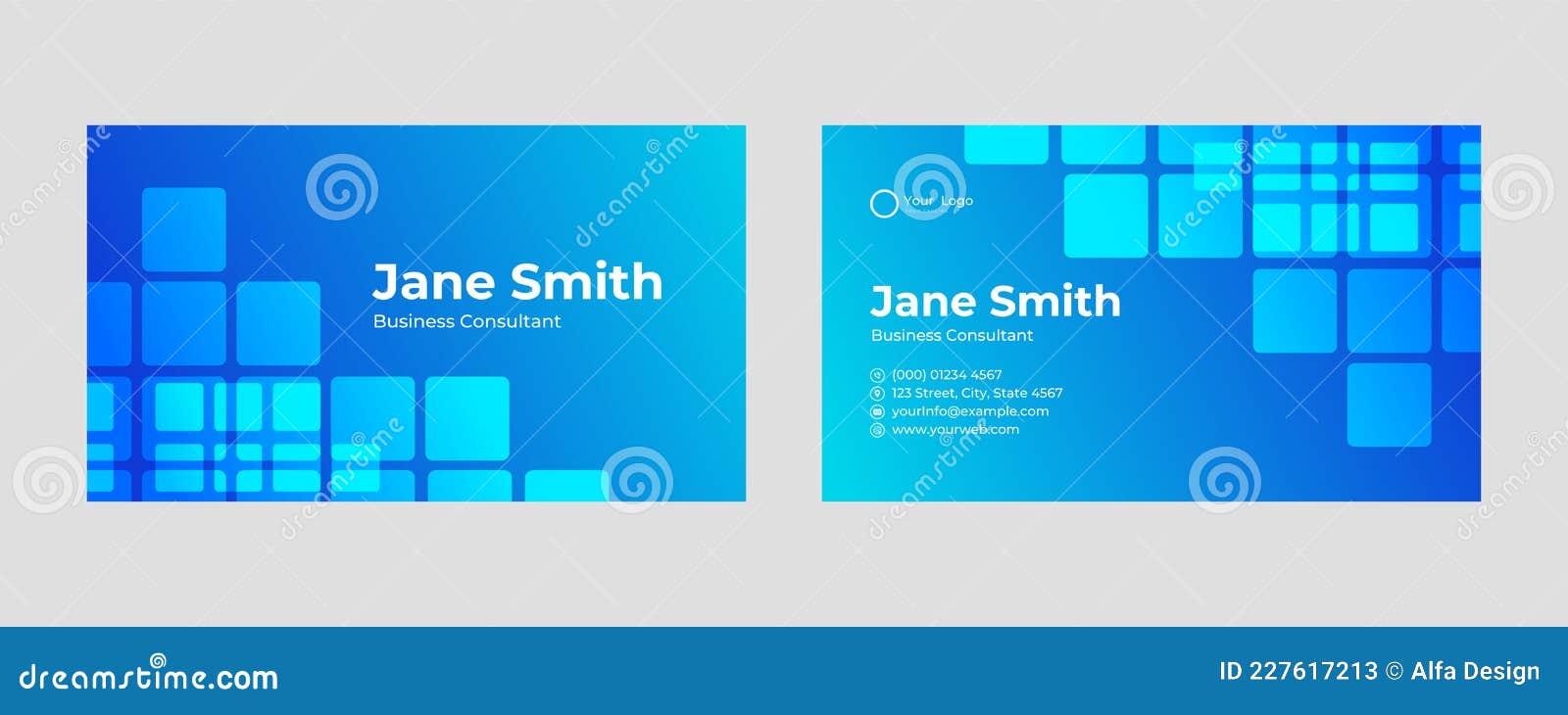 Futuristic Business Card Design. Modern Shape with Abstract Game and ...