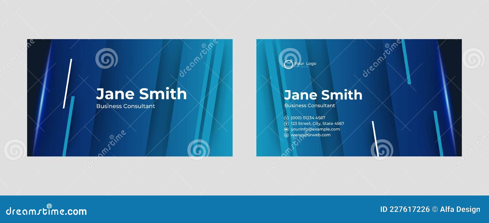 Futuristic Business Card Design. Modern Shape with Abstract Game and ...