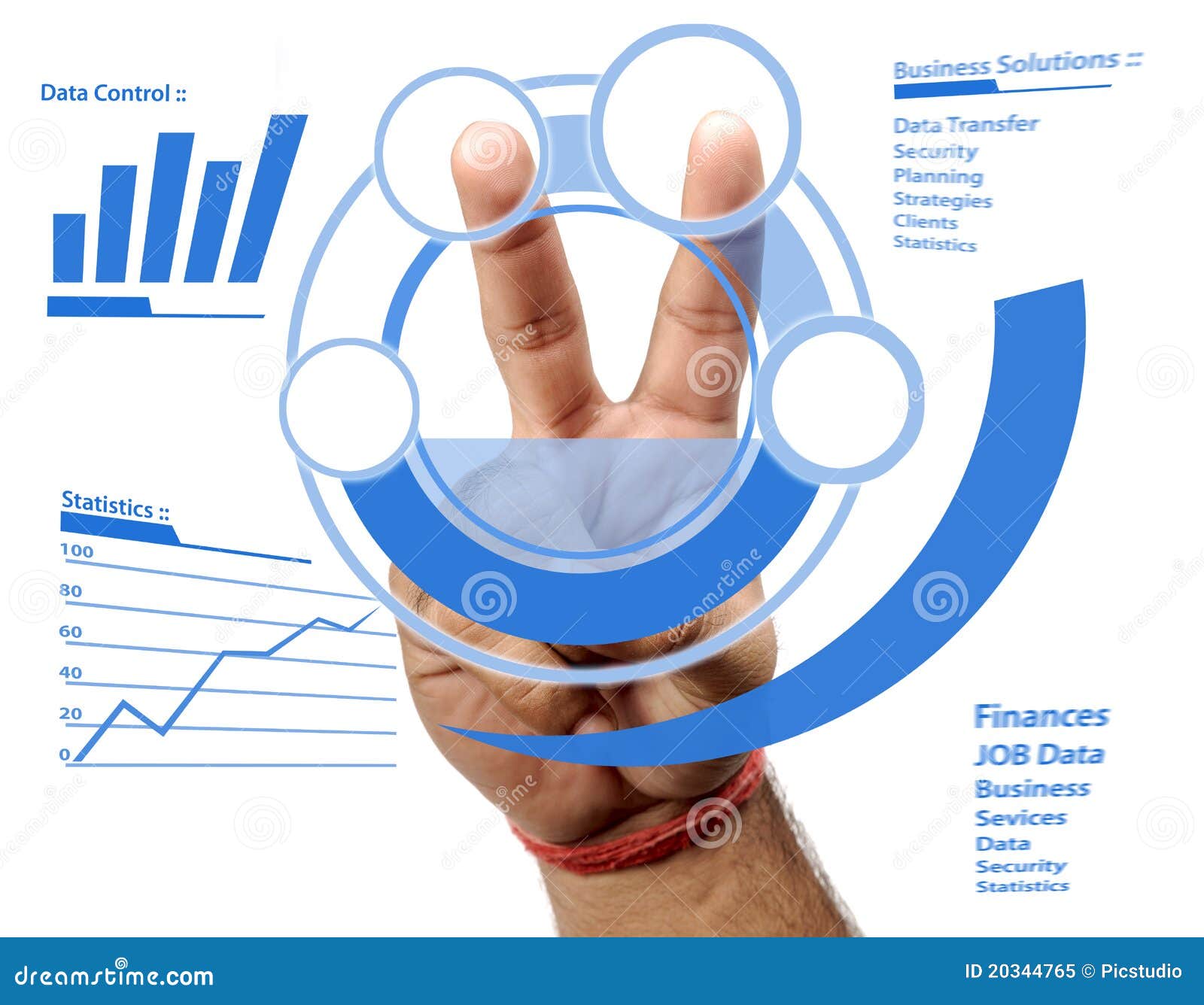 Futuristic Business Control Stock Illustration - Illustration of ...