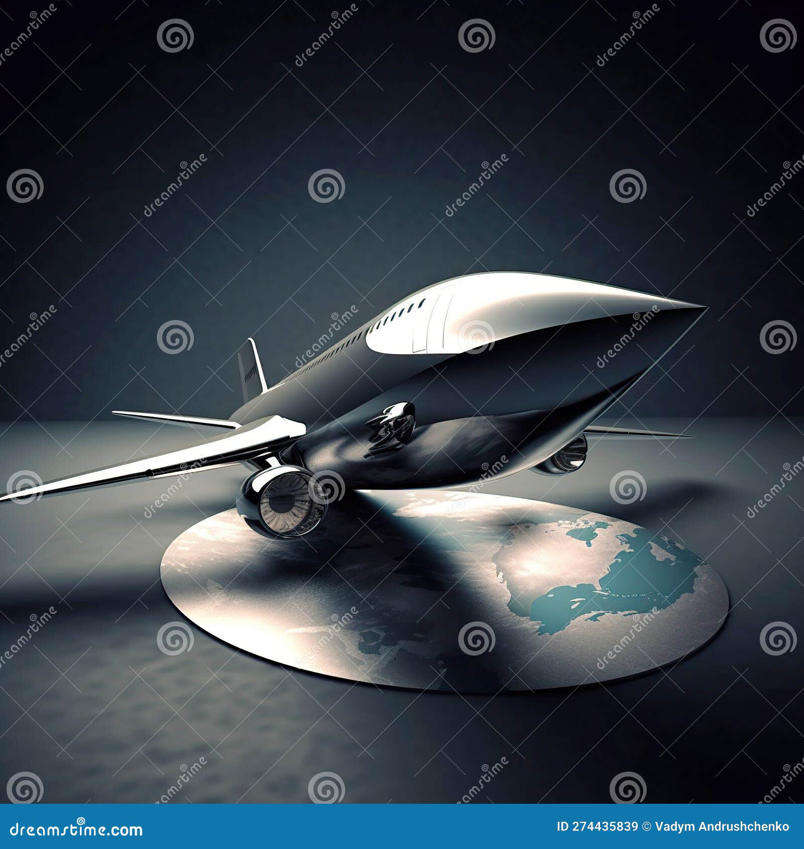 Futuristic Business Private Jet Isolated. Created with Generative Ai ...