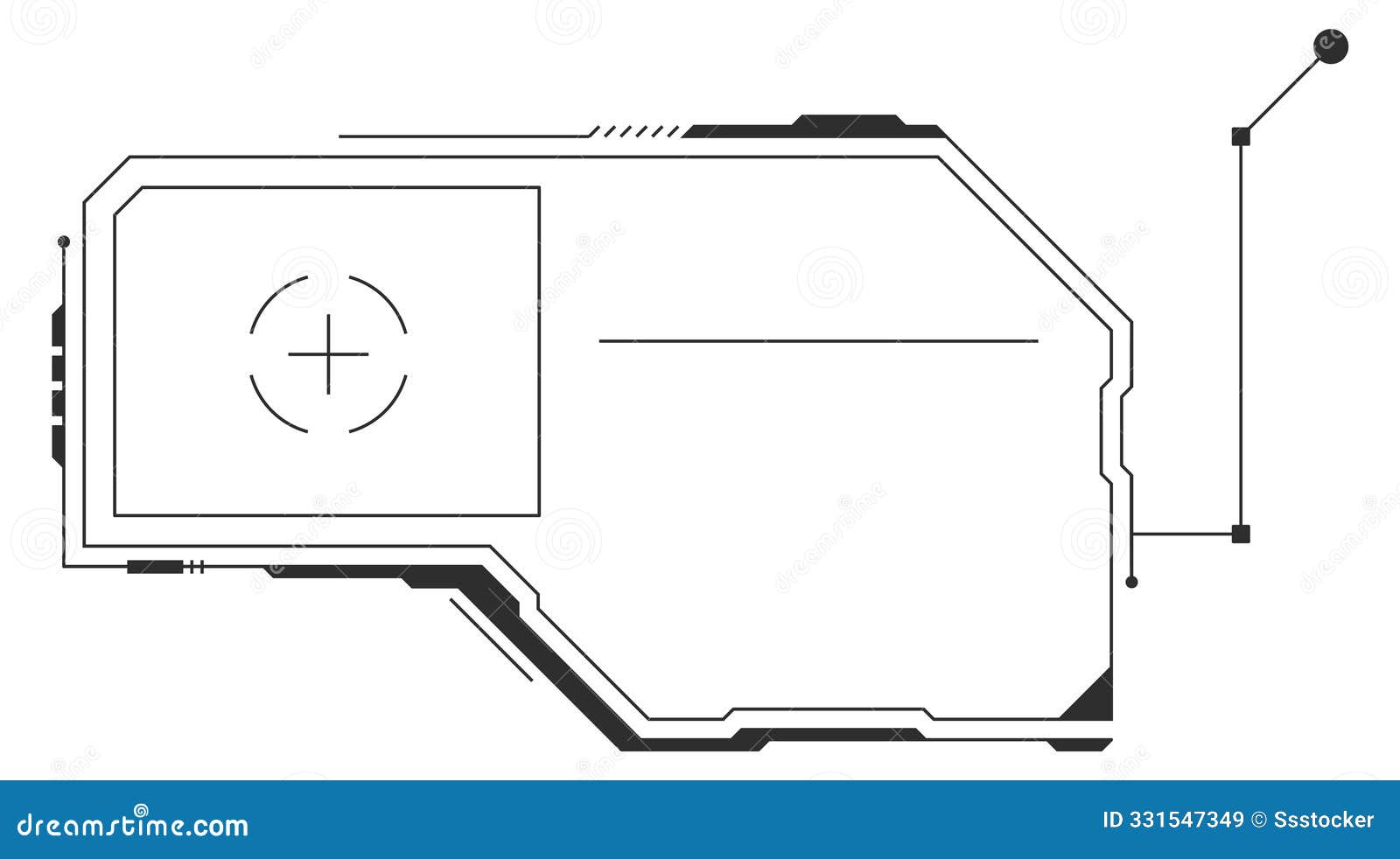 Futuristic Callout Title Banners. Digital Frame Boxes, Cyberpunk Style ...