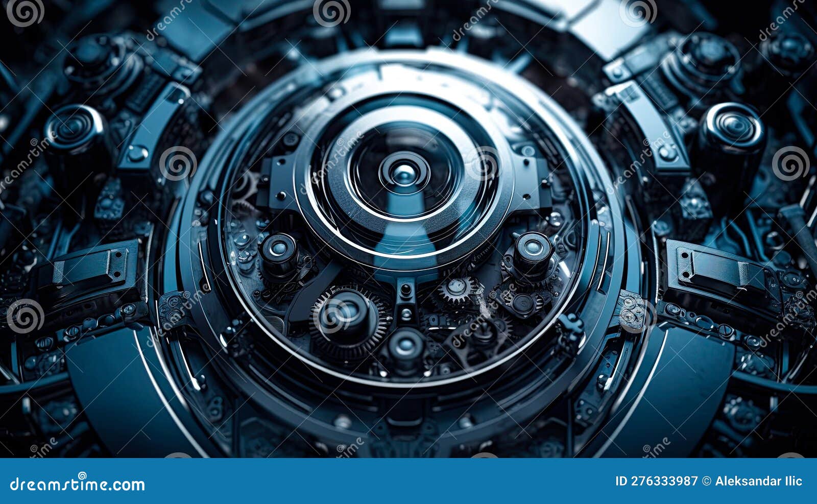 Futuristic Camera Lens. Artificial Inteligence Robot and Technology ...