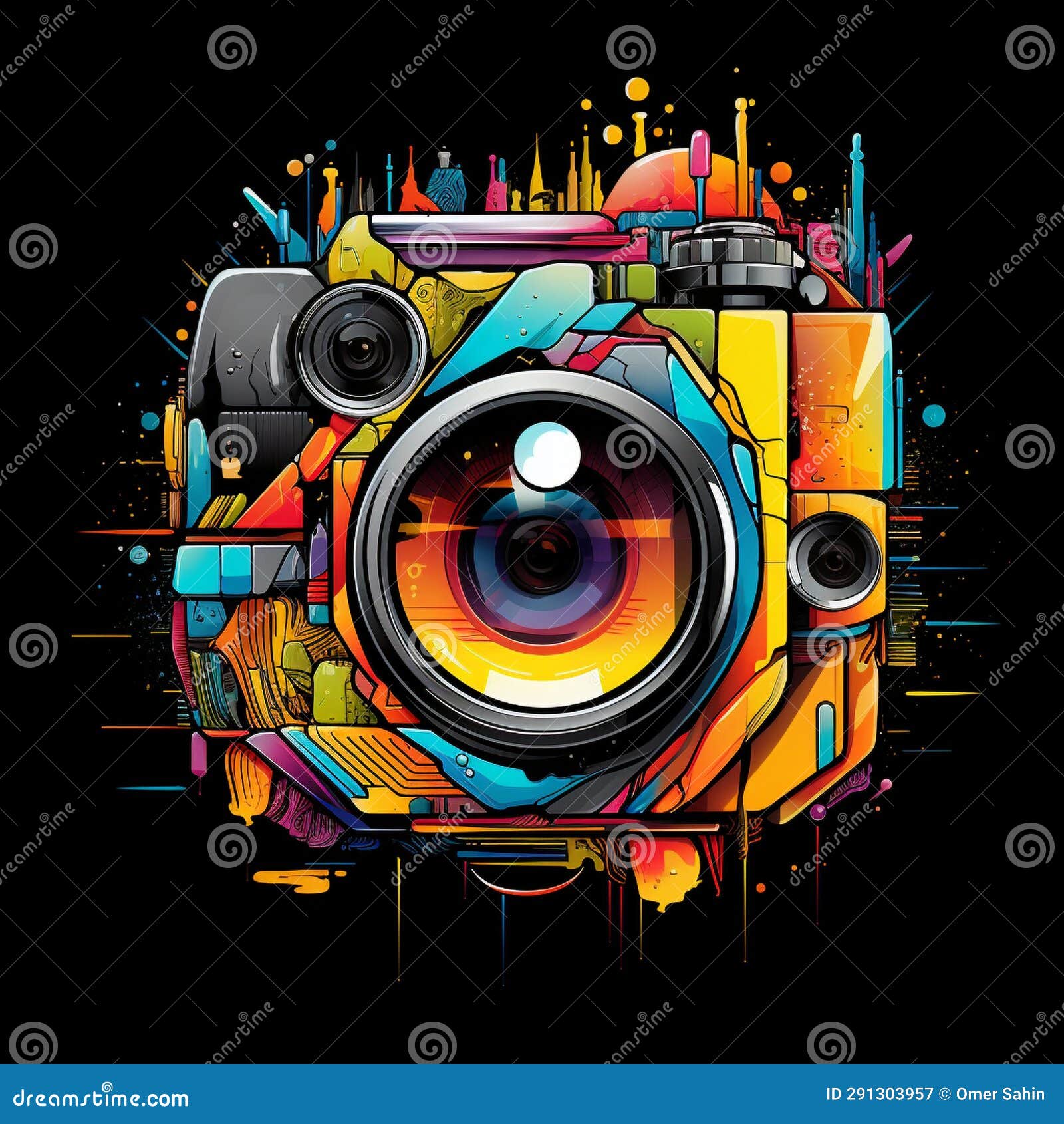 Futuristic Camera Merging Seamlessly with a Human Eye Stock ...