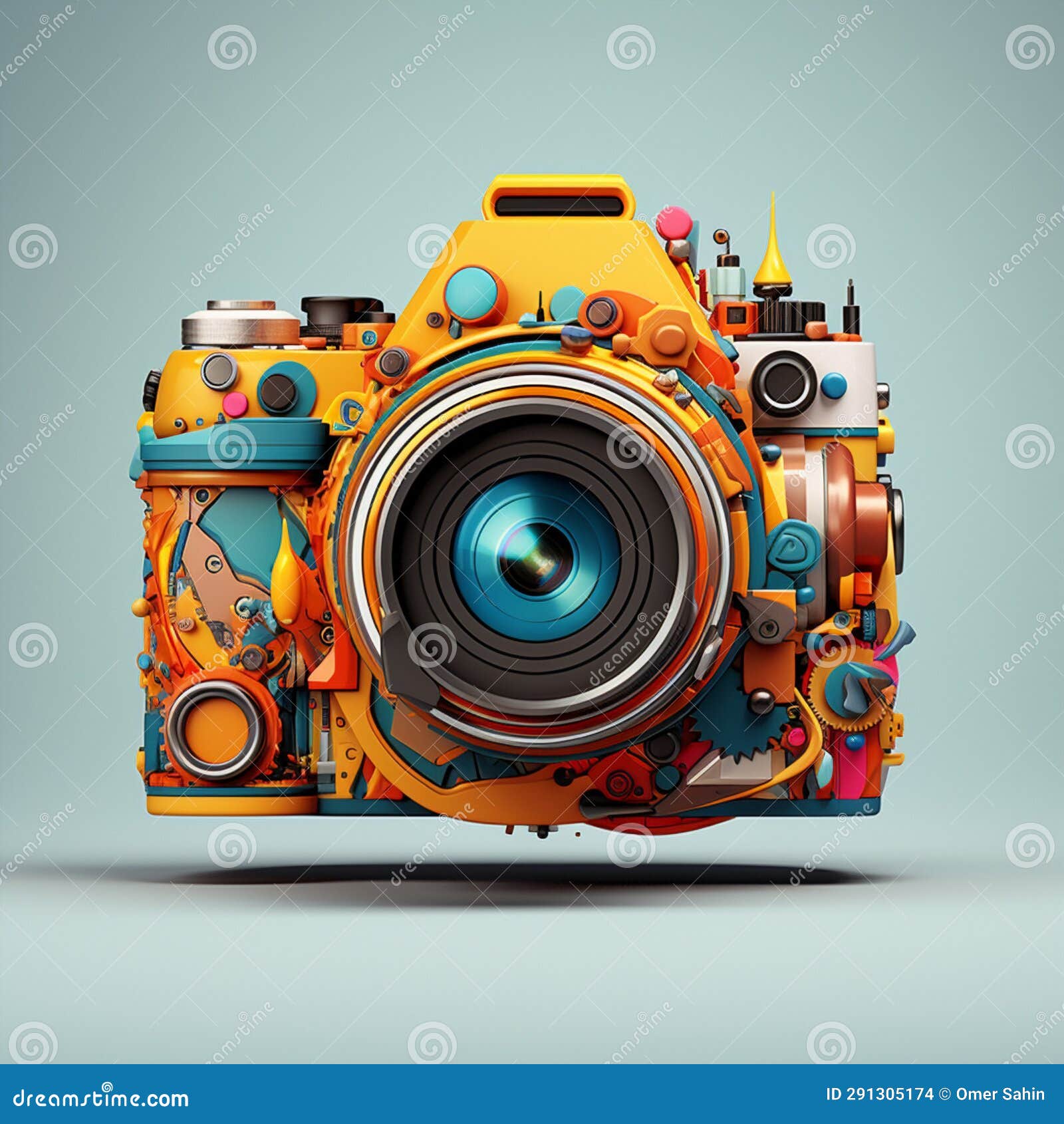 Futuristic Camera Merging Seamlessly with a Human Eye Stock ...