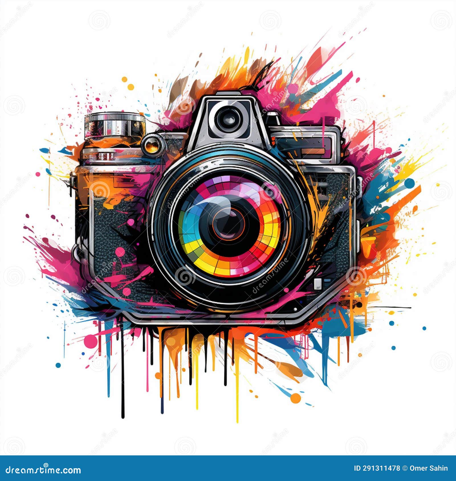 Futuristic Camera Merging Seamlessly with a Human Eye Stock ...