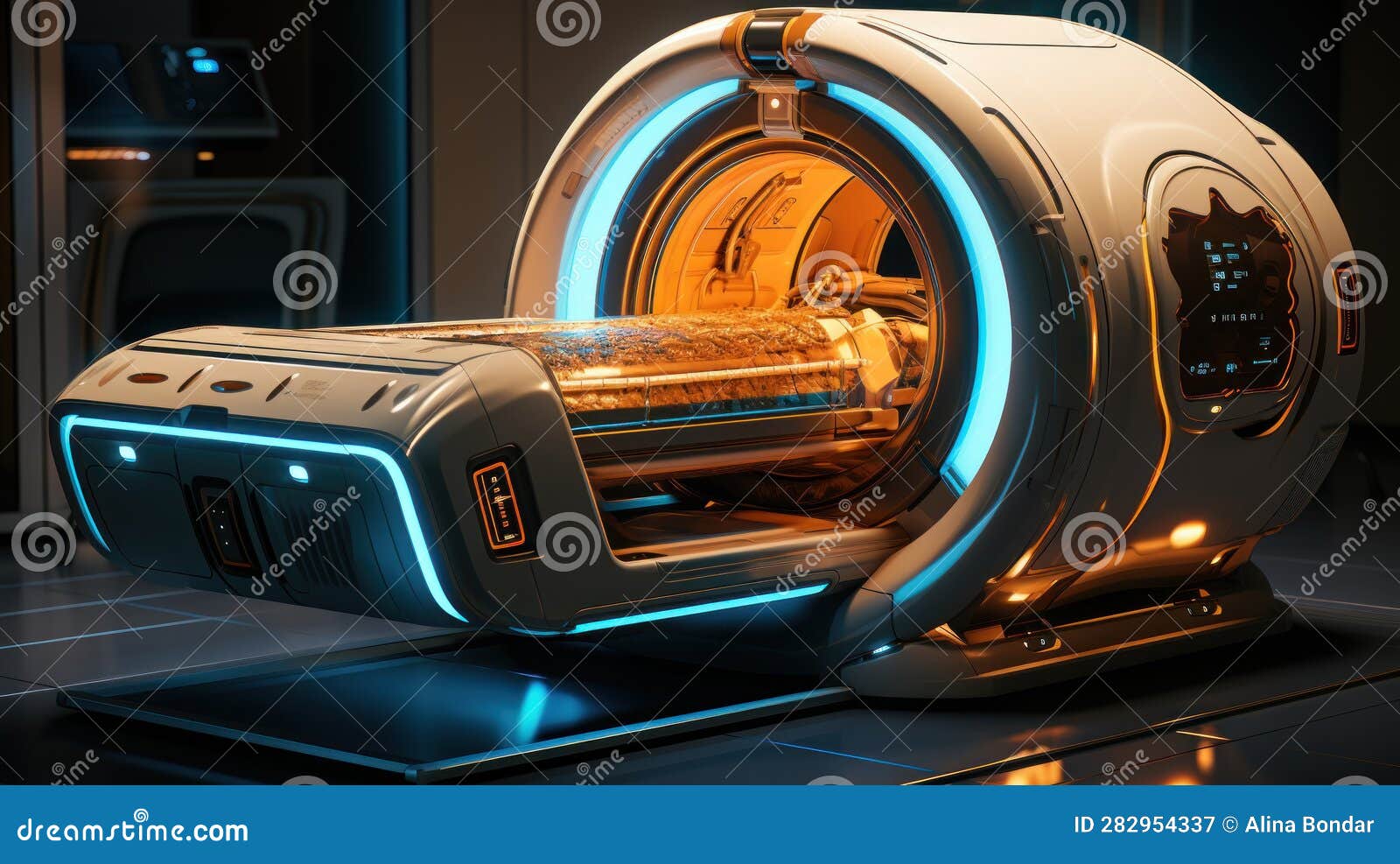 Futuristic Capsule: Intricate MRI Technology. Created with Generative ...