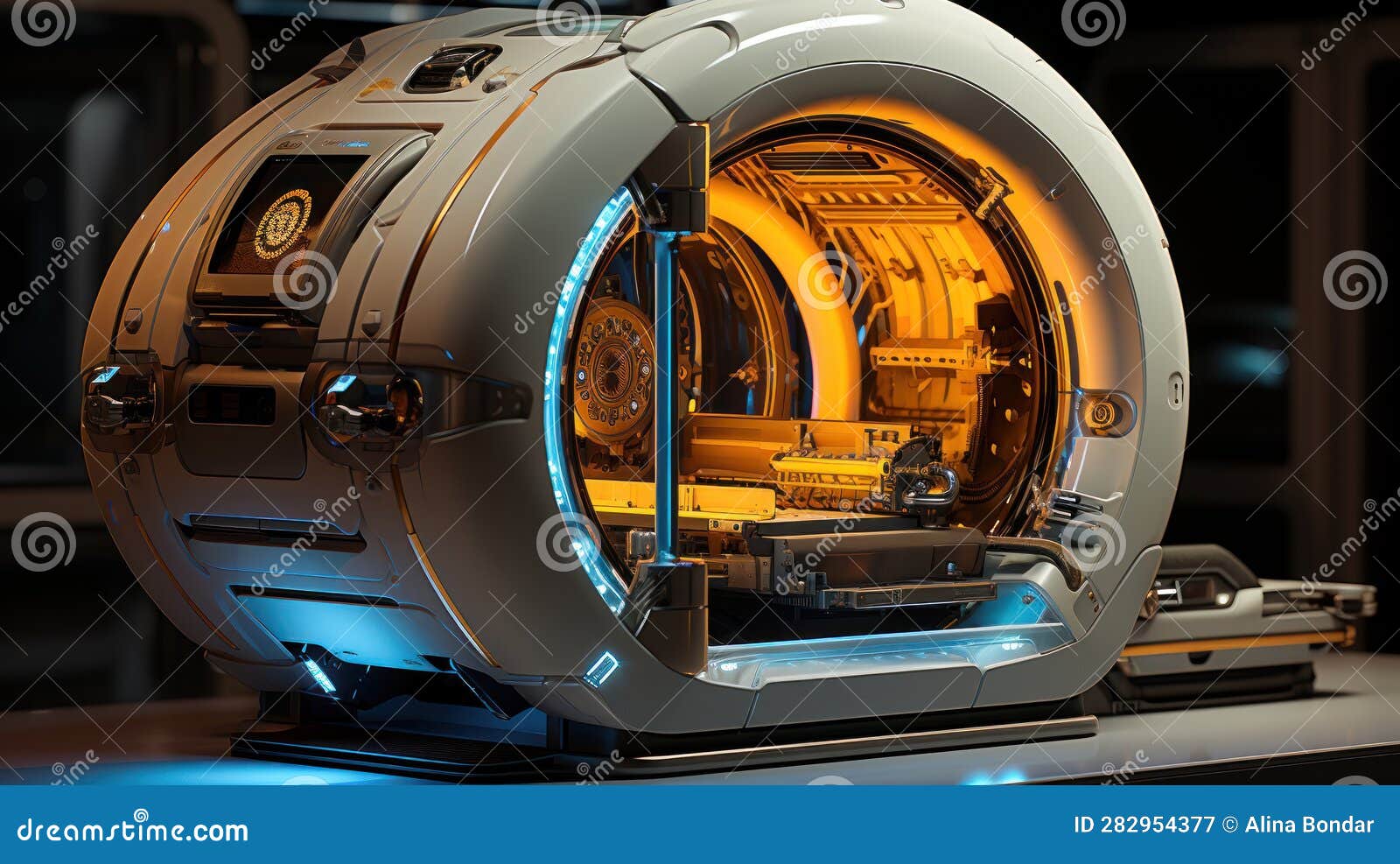 Futuristic Capsule: Intricate MRI Technology. Created with Generative ...