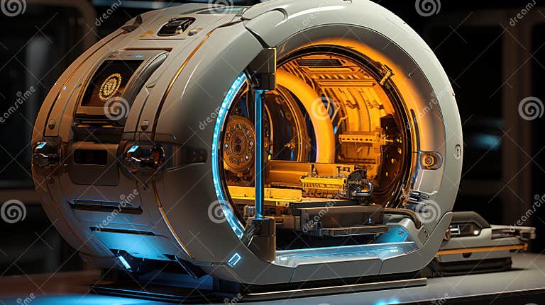 Futuristic Capsule: Intricate MRI Technology. Created with Generative ...