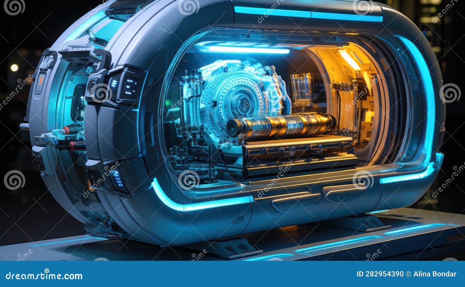 Futuristic Capsule: Intricate MRI Technology. Created with Generative ...