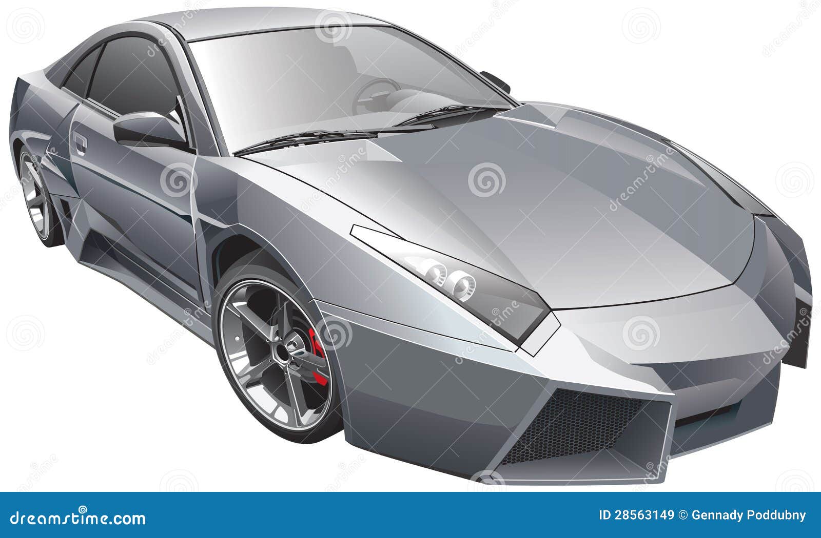 Futuristic car stock vector. Illustration of white, custom - 28563149