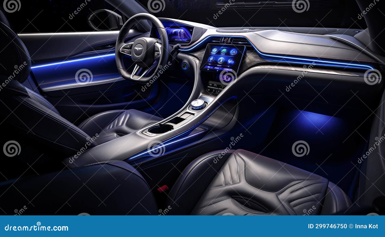 Futuristic Car Dashboard. High Quality Image with Advanced Features and ...