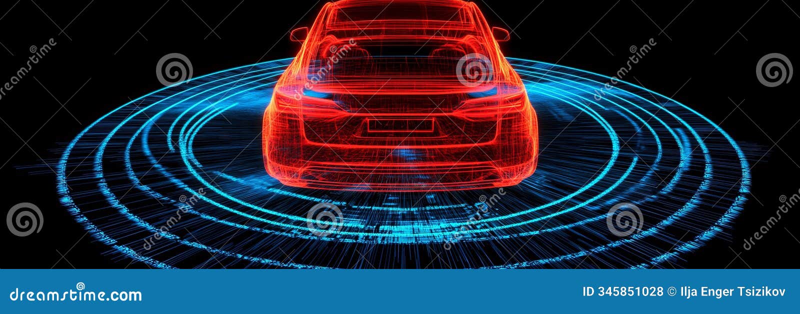 Futuristic Car, Data Analysis, Scanning Technology, and Automotive ...