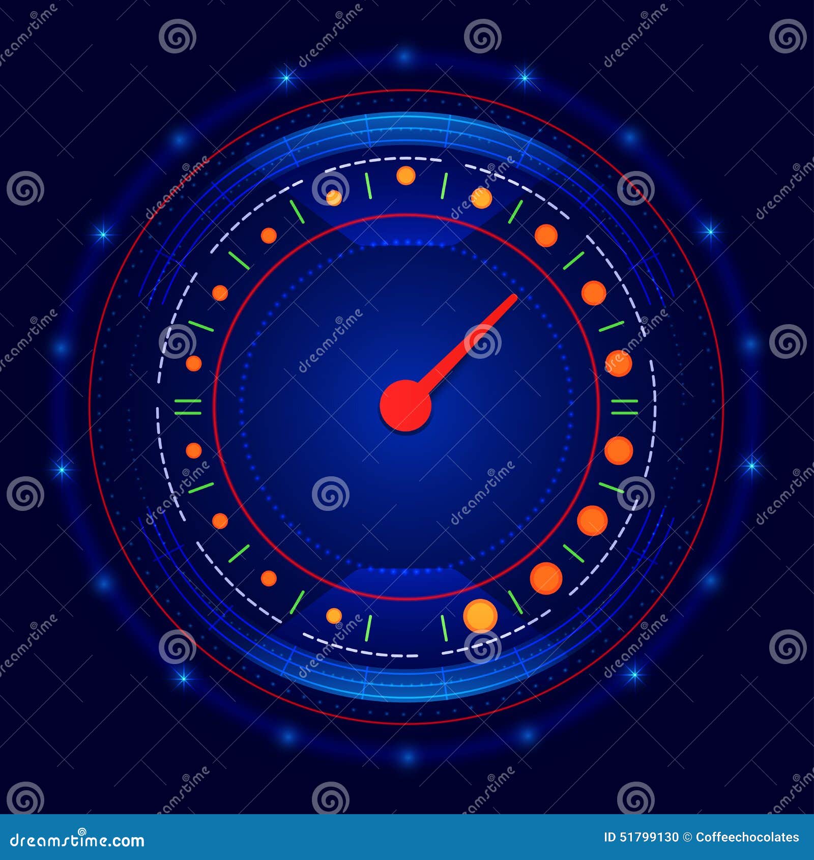 Futuristic Car Speedometer Vector Stock Vector - Illustration of ...