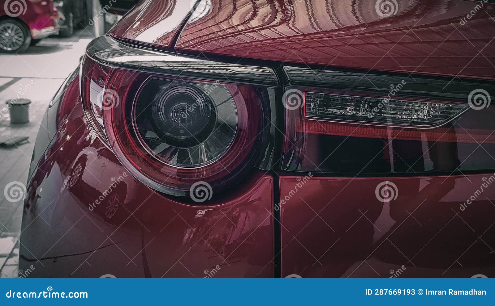 Futuristic Car Tail Light with Led. Stock Image - Image of font ...