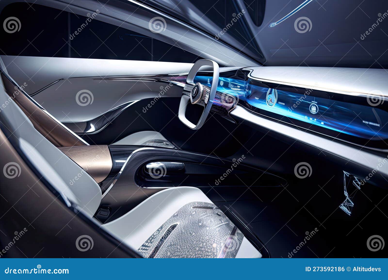 Futuristic Car, with Touch-sensitive Controls and Sleek Designs on the ...