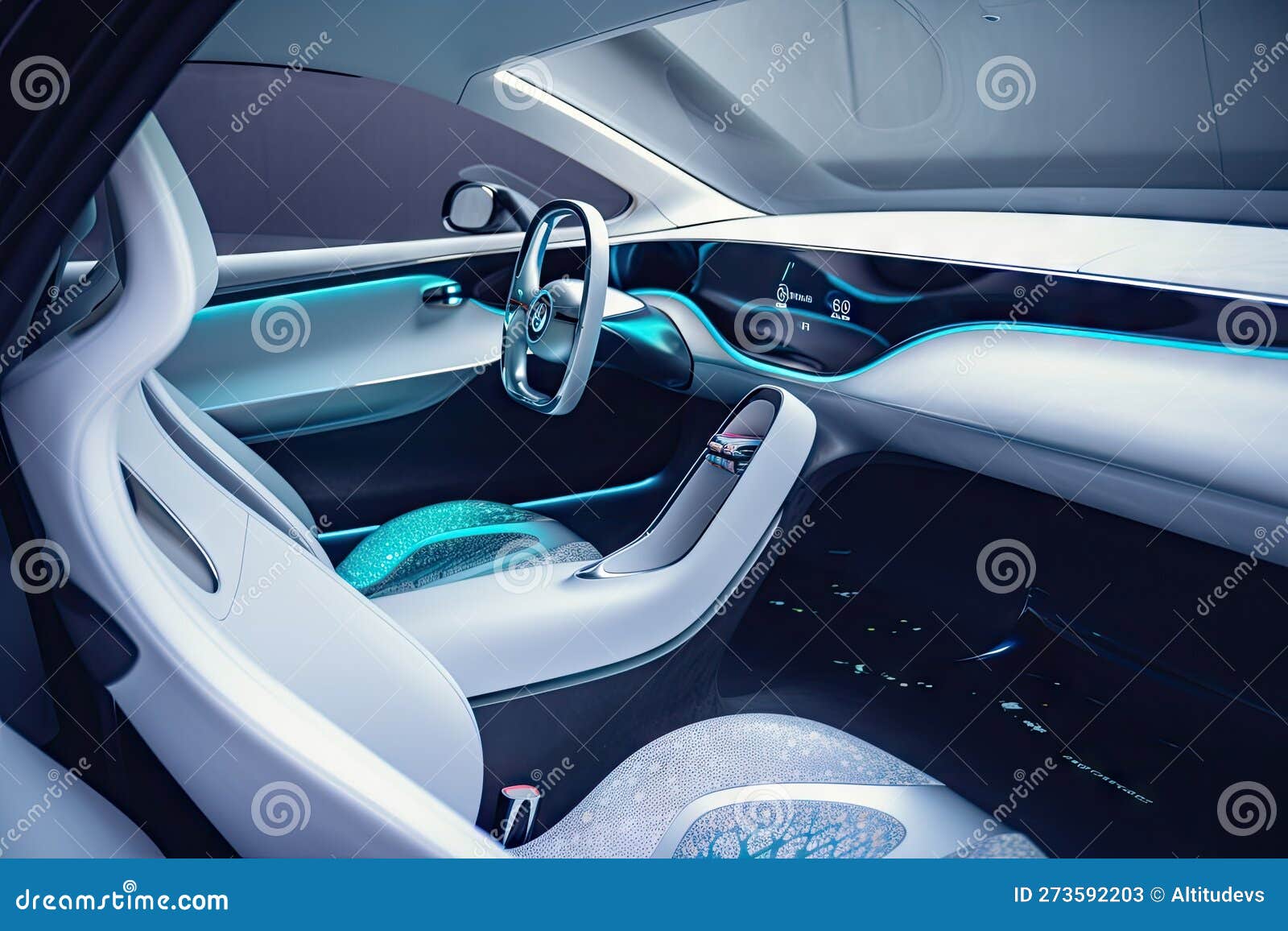 Futuristic Car, with Touch-sensitive Controls and Sleek Designs on the ...