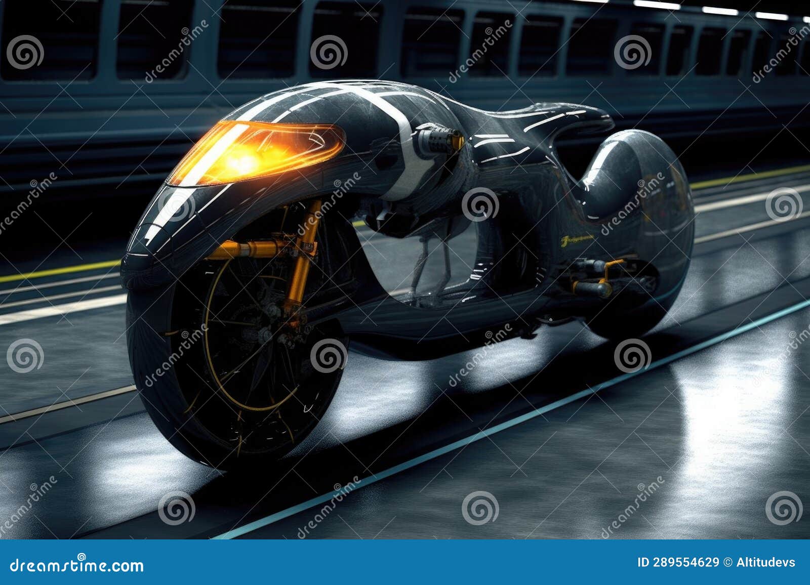 Futuristic Carbon Fiber Bicycle on a Track Stock Image - Image of ...