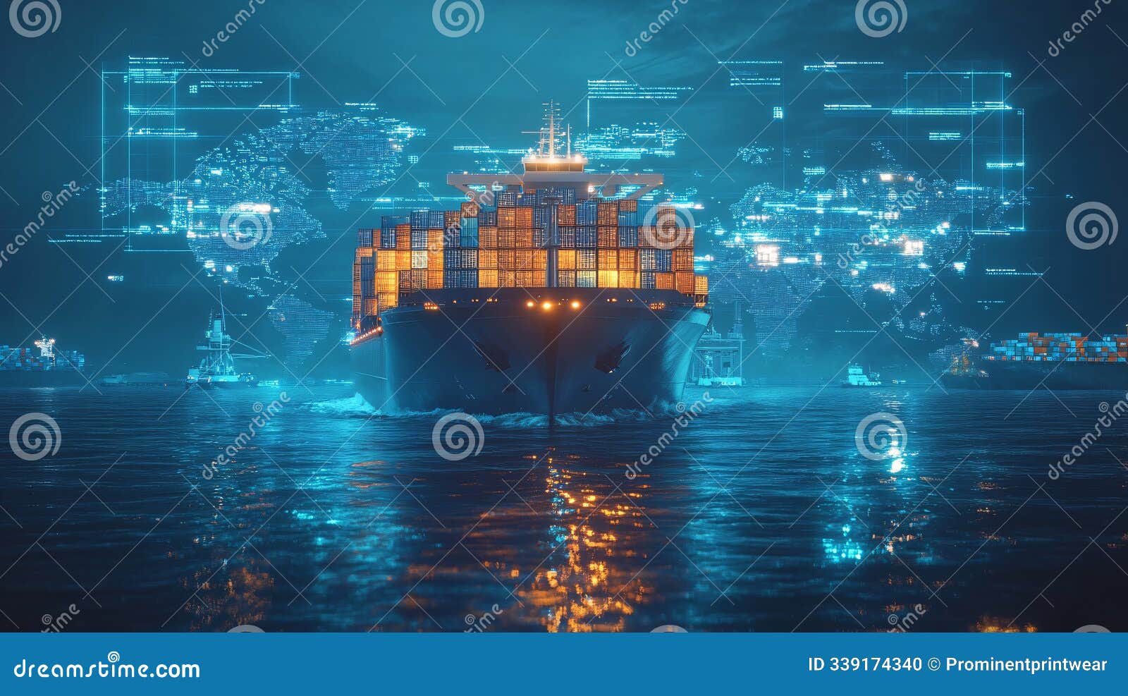 Futuristic Cargo Container Ships Utilize Technology for Global ...