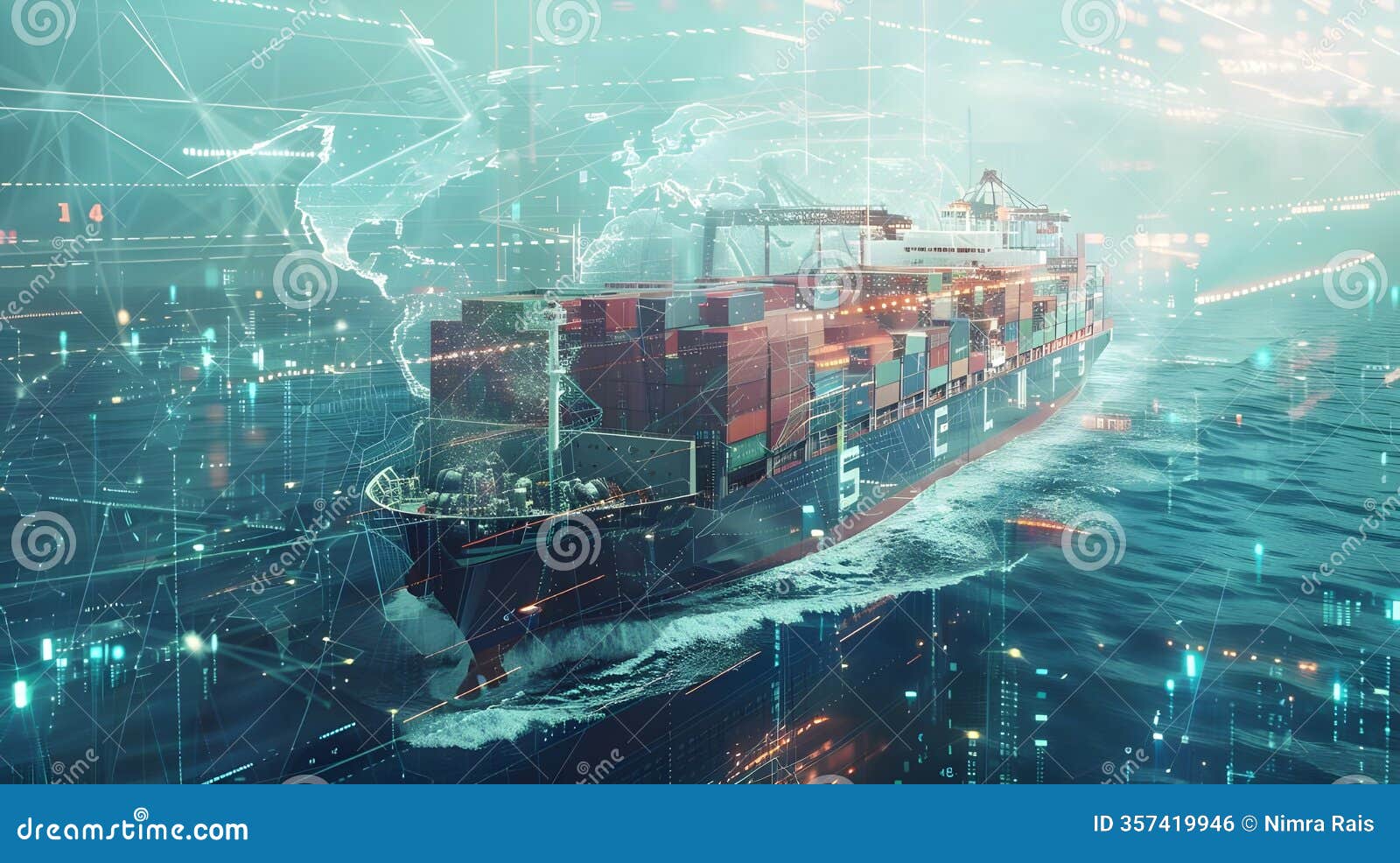 Futuristic Cargo Container Ships Utilize Technology for Global ...