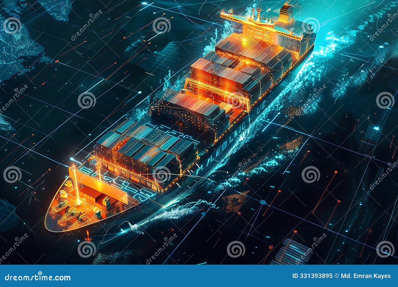 Futuristic Cargo Container Ships Utilize Technology for Global ...